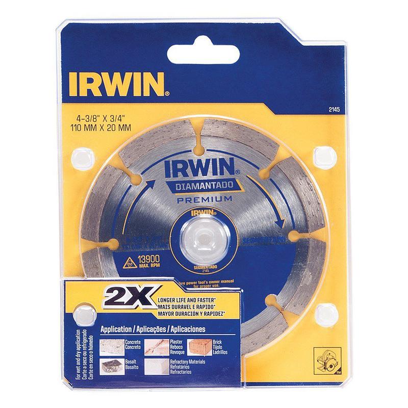 Disco Diamantado Irwin Segmentado 110mm Seco Agua Iw2145 - Disco de ...