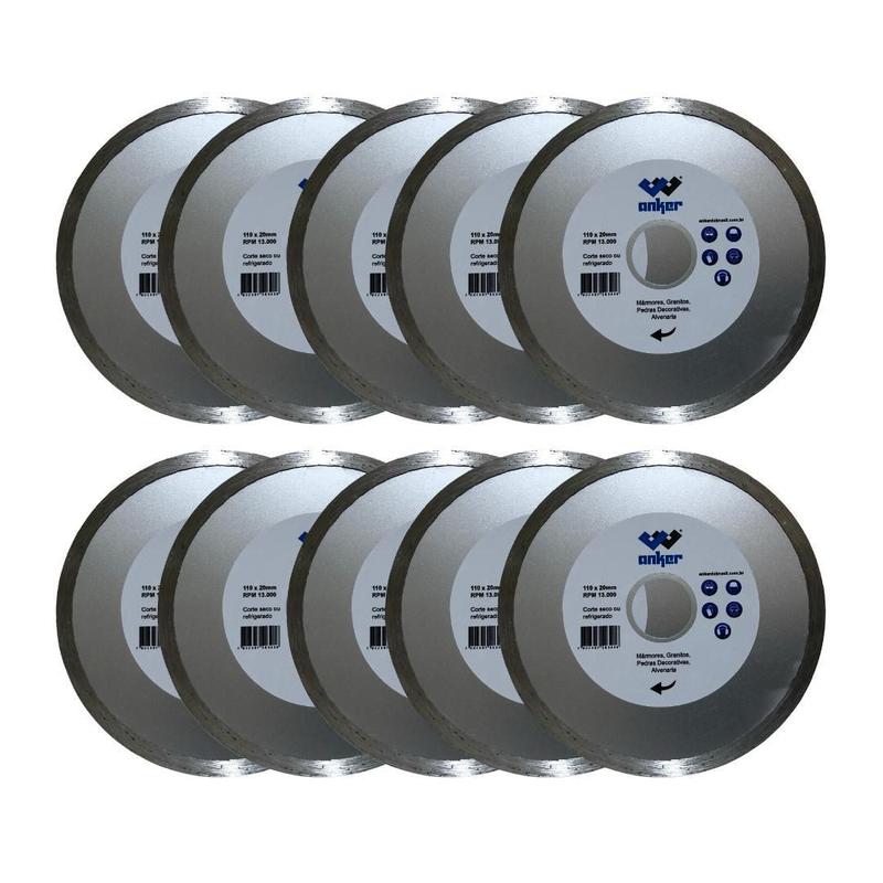 Disco Diamantado Liso Para Pvc 110 X 20Mm 10Pcs - Anker Do Brasil ...