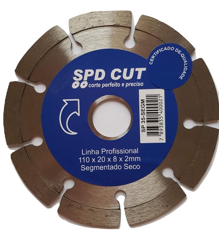 Disco Diamantado Segmentado 110mm Parede, Pedra, Alvenaria - SPD CUT ...