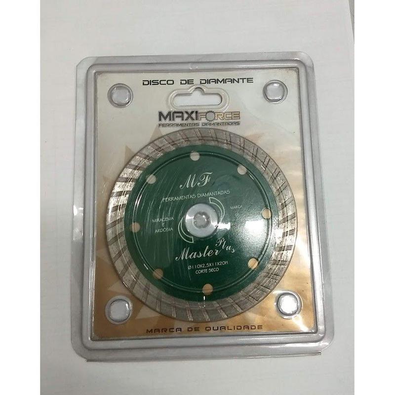 Disco Diamantado Turbo Verde 110mm x 20mm - Maxi Force - Disco de Corte ...