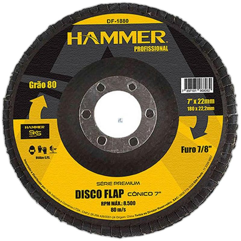 Disco Flap Hammer 7 X 80 - Abrasivos - Magazine Luiza
