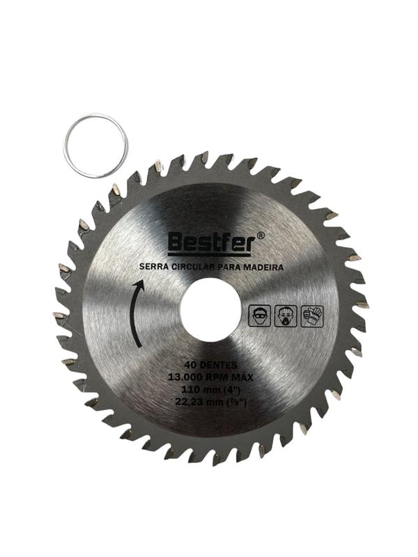 Disco Lamina Circular Serra Para Madeira 110mm 40 Dentes - Bestfer ...
