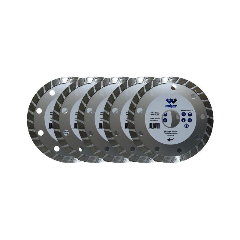 Disco Turbo 5Peças 110X20Mm Para Esmerilhadeira Britânia - Anker Do ...