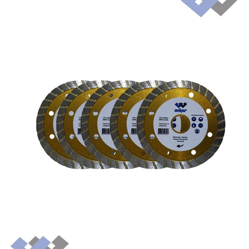 Disco Turbo Gold 5pcs 110x20mm para Esmerilhadeira Hammer - Anker do ...