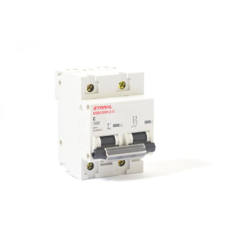 Disjuntor Bipolar Padrão Din 100a 10ka Curva C Strahl - Disjuntor Din ...