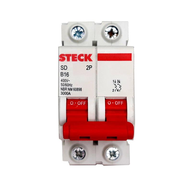 Disjuntor Steck Bipolar 16A Curva B - Steck * 13694 - div. - Disjuntor ...