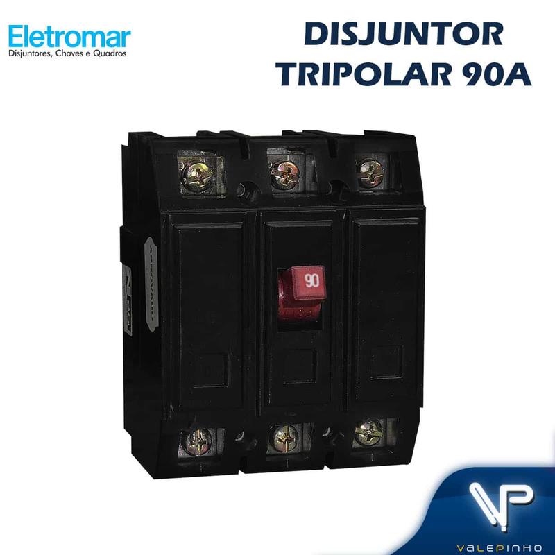 Disjuntor termomagnetico nema 3 polo 10ka tripolar 90a 127/220v - Eletromar - Disjuntor Caixa ...
