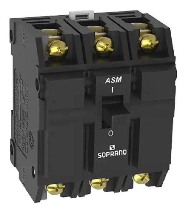 Disjuntor Termomagnético Trifásico Asm 3 Polos 30a Soprano - Disjuntor Nema - Magazine Luiza