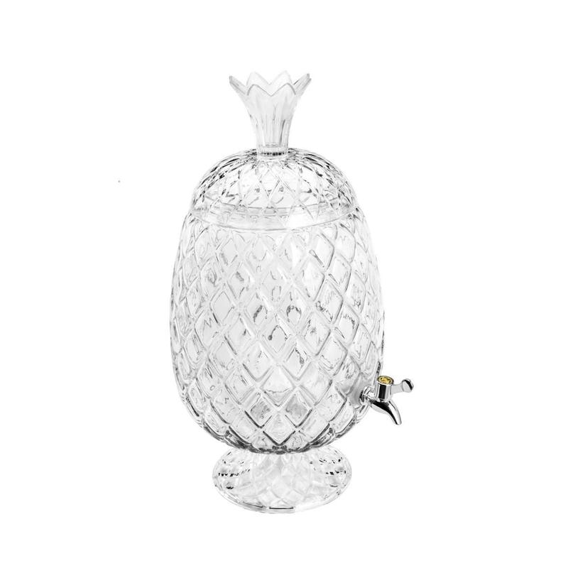 Dispenser Cristal Com Pé E Tampa Abacaxi Transparente 11L - Wolff ...