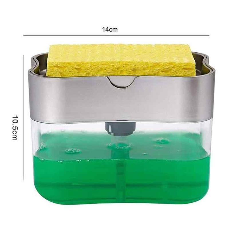 Dispenser Detergente Porta Sabão Liquido Suporte Esponja 2x1 - GAROTA ...