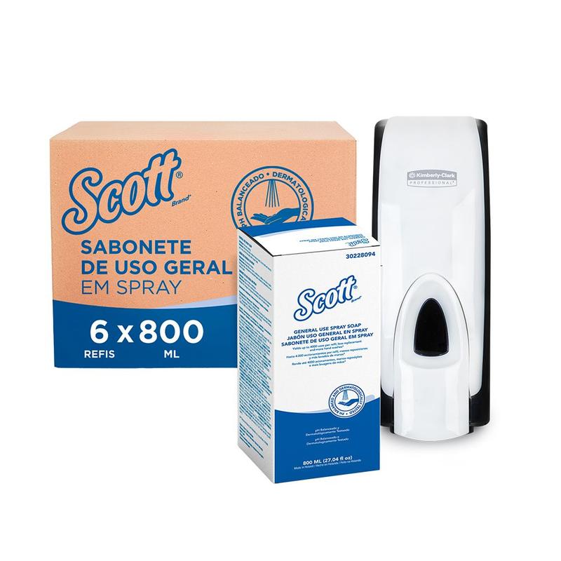 Dispenser Manual Mod e Sabonete Scott Spray 6x800ml - Dispenser ...