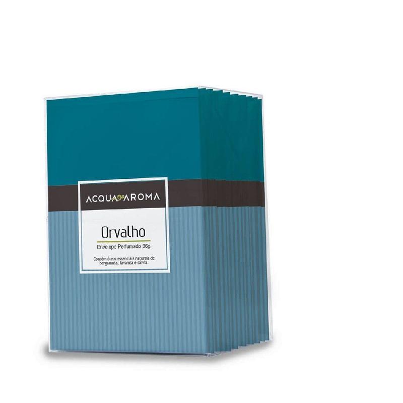 Display 10 Envelopes Perfumados Orvalho Acqua Aroma - 36g - Terapia ...
