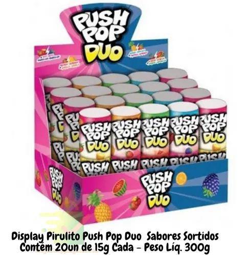 Display Push Pop Duo Pirulito De Dedo Sabores Sortidos - Nfe - Pirulito - Magazine Luiza