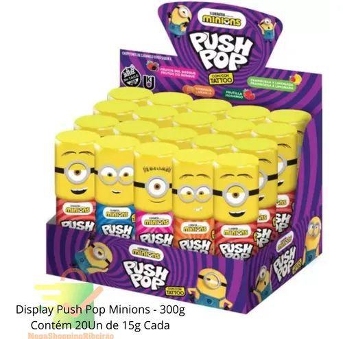 Display Push Pop Tema Minions Sabores Sortidos - Importado - Pirulito - Magazine Luiza