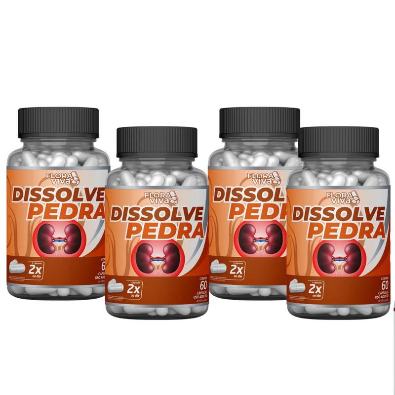 Dissolve Pedra 500mg 60 cápsulas Kit com 4 - WORLD ECOMMERCE ...