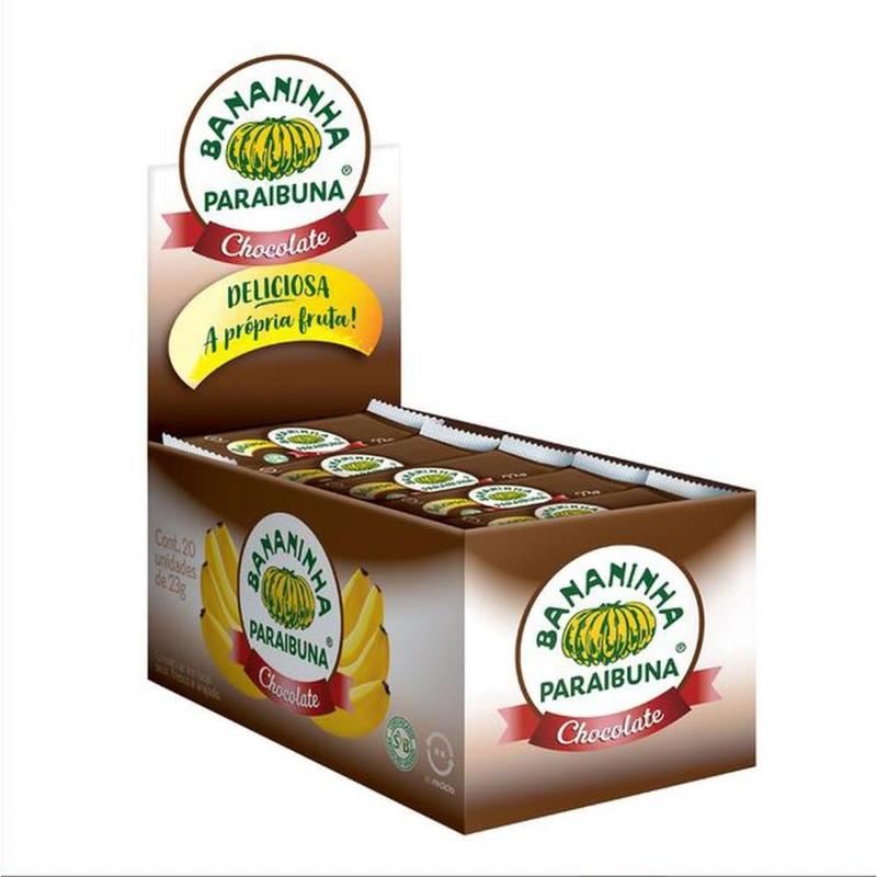Doce Bananinha Cobert. CHOC. 23G Display com 20 - Bananinha Paraibuna ...