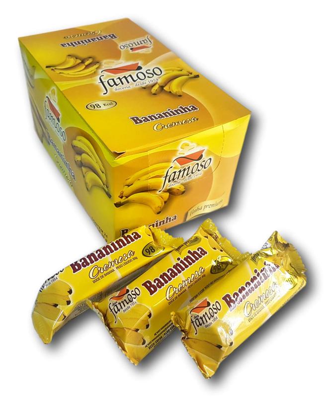 Doce Bananinha Cremosa Famoso Com Açúcar Caixa Com 24 Unidades - Doce ...