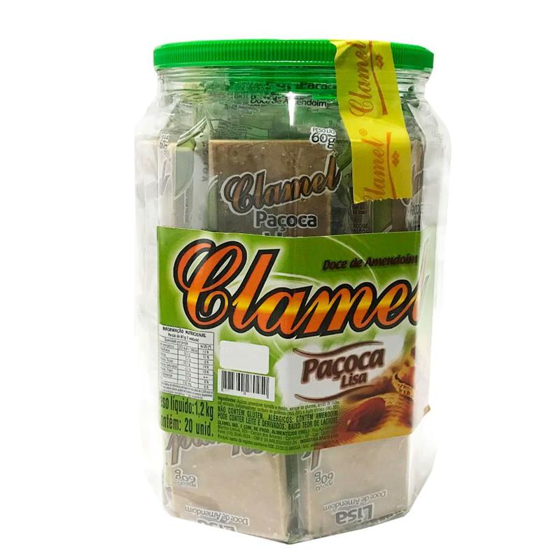 Doce Paçoca Lisa Pote c/20 unid. - Clamel - Paçoca - Magazine Luiza