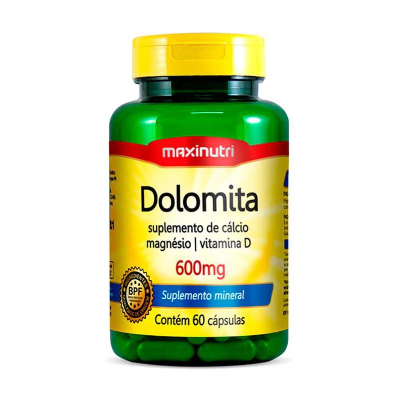 Dolomita 600mg com 60 Cápsulas Maxinutri - Fitoterápicos e Vitaminas ...