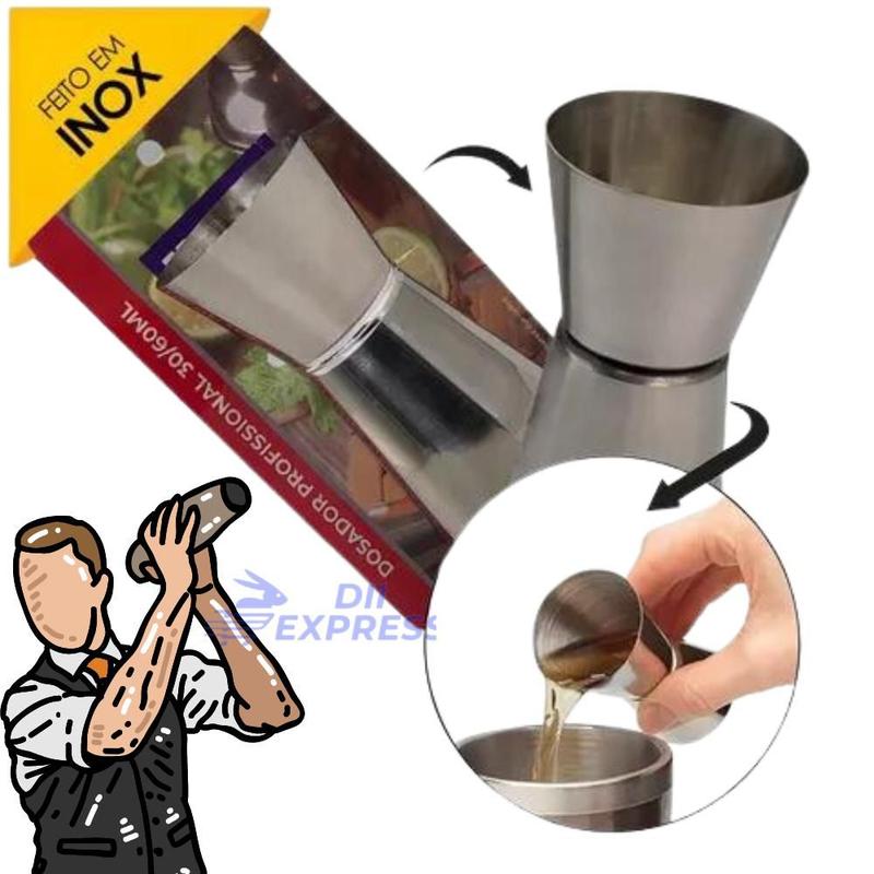 Dosador De Bebidas E Drinks Duplo Profissional Inox 30/60ml - Fratelli ...