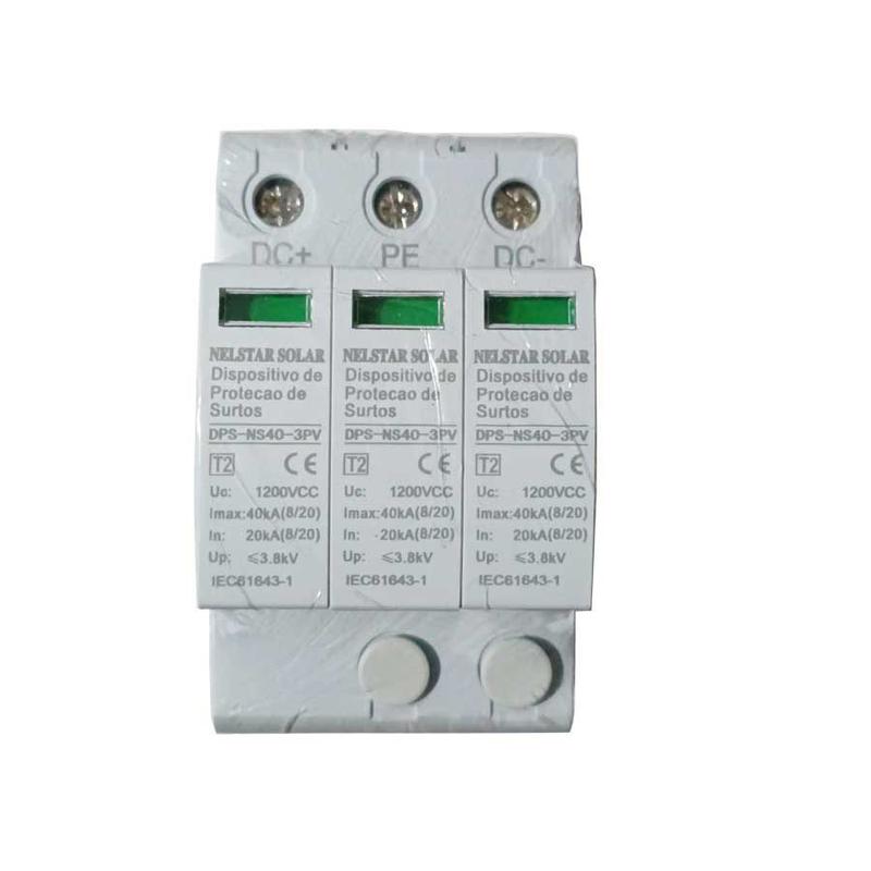 DPS CC DC Tripolar 3 Polos Protetor Surto 20~40 kA 1200V - NELSTAR ...