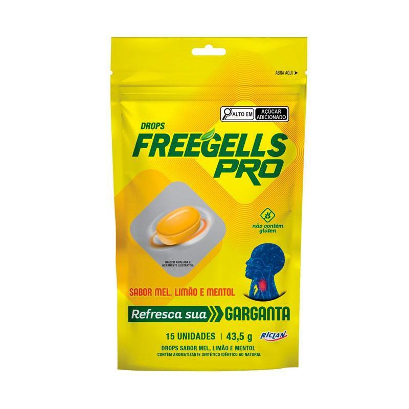 Drops Freegells Pro Sabor Mel, Limão e Mentol 15 Unidades - Balas ...