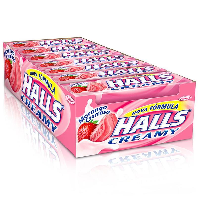 Drops Halls Creamy Morango c/21 - Adams - Balas - Magazine Luiza