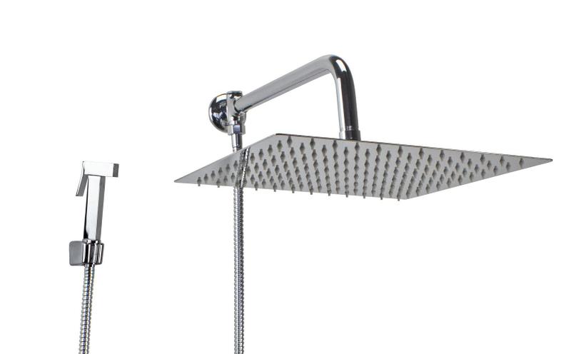 Ducha Inox 304 30 cm c/ Desviador e Ducha de Mão em Metal - AMG Metais ...