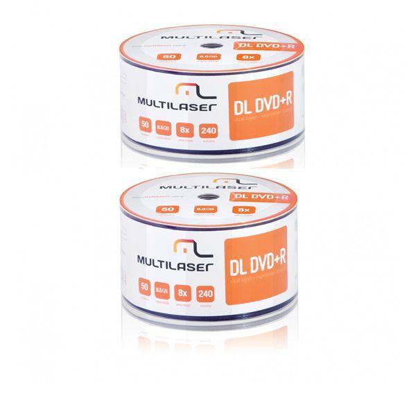 Dvd Dual layer Multilaser Printable Umedisc 8.5GB C/ 100 unidades - Dvd ...