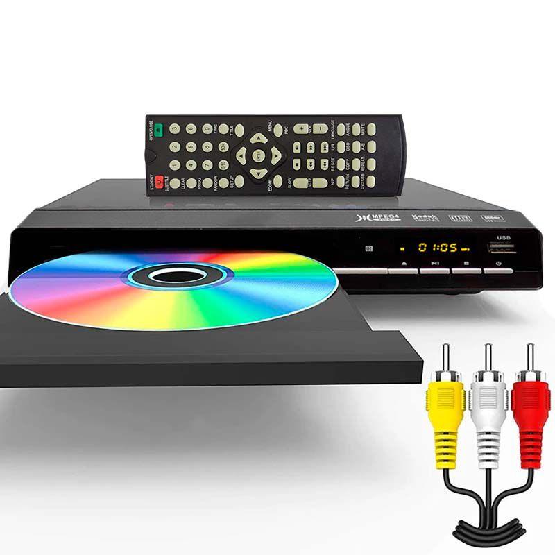 DVD Player 3 Em 1 Home System Multimidia USB MP3 Leitor DVD Foto Musica ...