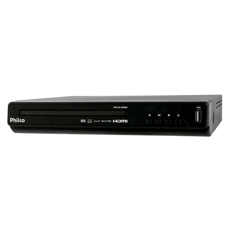 DVD Player Philco PH136, USB, HDMI, MP3 e JPEG - Bivolt - Dvd Player ...