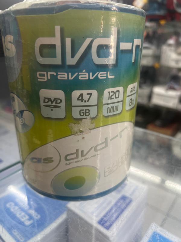 DVD-r cis pino com 100 unidades 4.7gb/120min/até 8x. - DVD Virgem ...