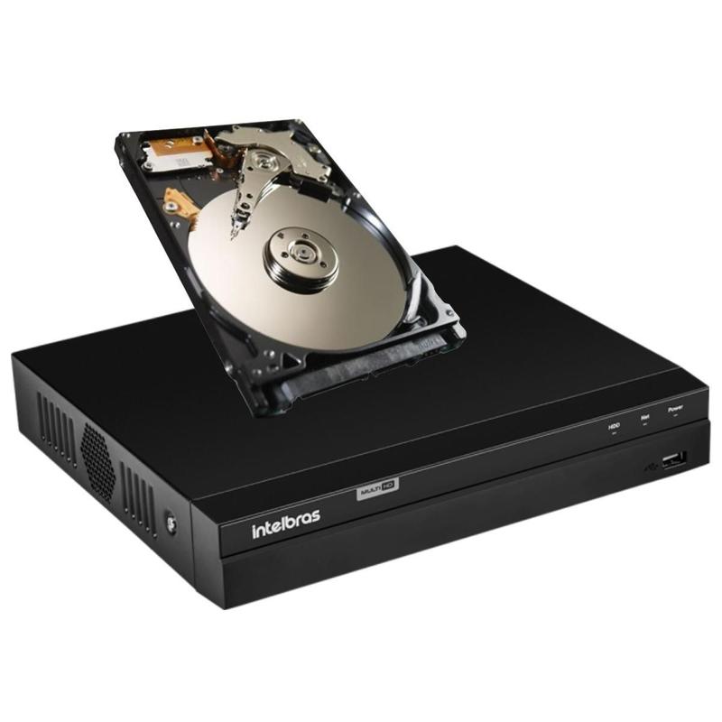 DVR 4 Canais Multi HD Inteligente com HD 1TB MHDX 1204 Intelbras ...
