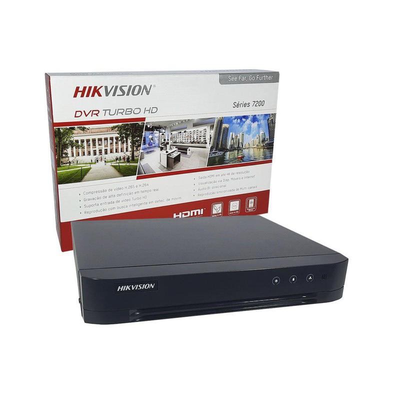 DVR Hikvision 8 Canais 1080p Lite Com Saída CVBS - Gravador de Vídeo ...