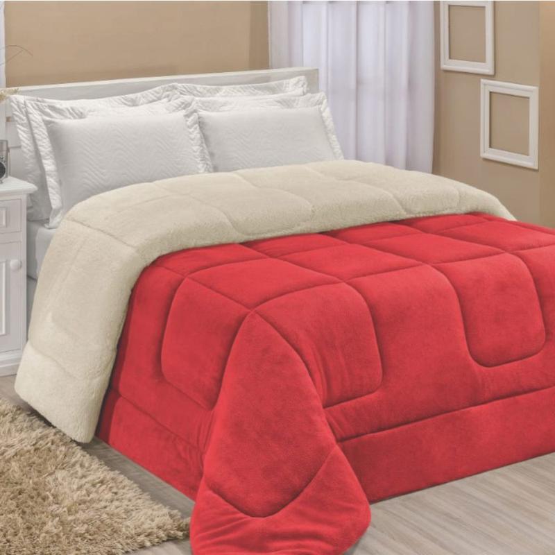 Edredom Coberdrom Pryme Especial Pesado King - Vermelho - Top Chick ...
