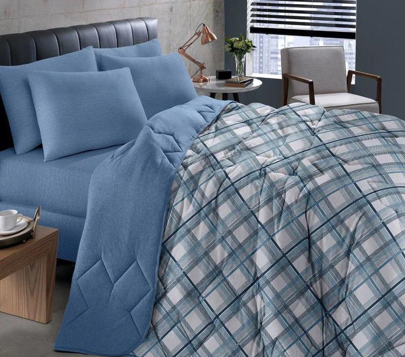 Edredom Queen Malha 100% Algodão Fio Penteado Dupla Face Buettner ...