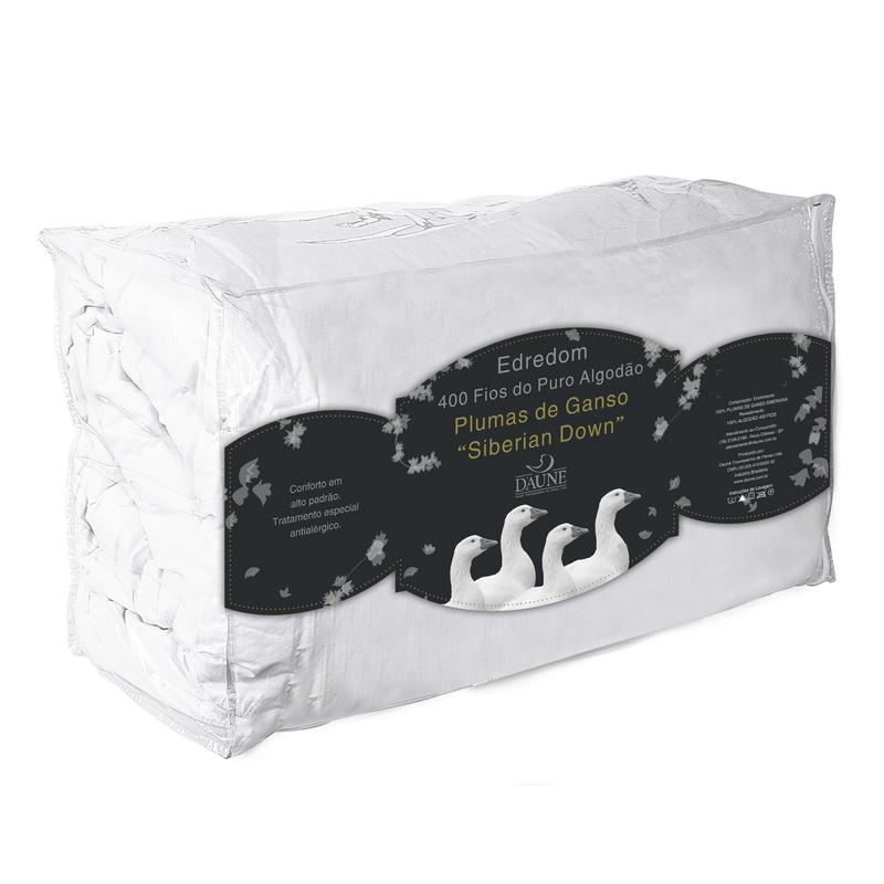 Edredom Solteiro Inverno 400 Fios 100% Plumas de Ganso Legítimas ...