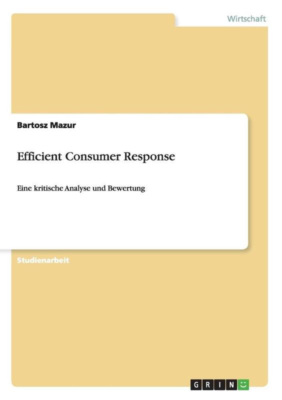 Efficient Consumer Response - Grin Verlag - Livros de Administração ...