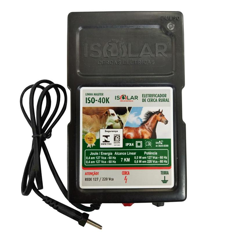 Eletrificador Rural Cerca Elétrica Gado Boi Cães Gato CavaloK - DF88 ...