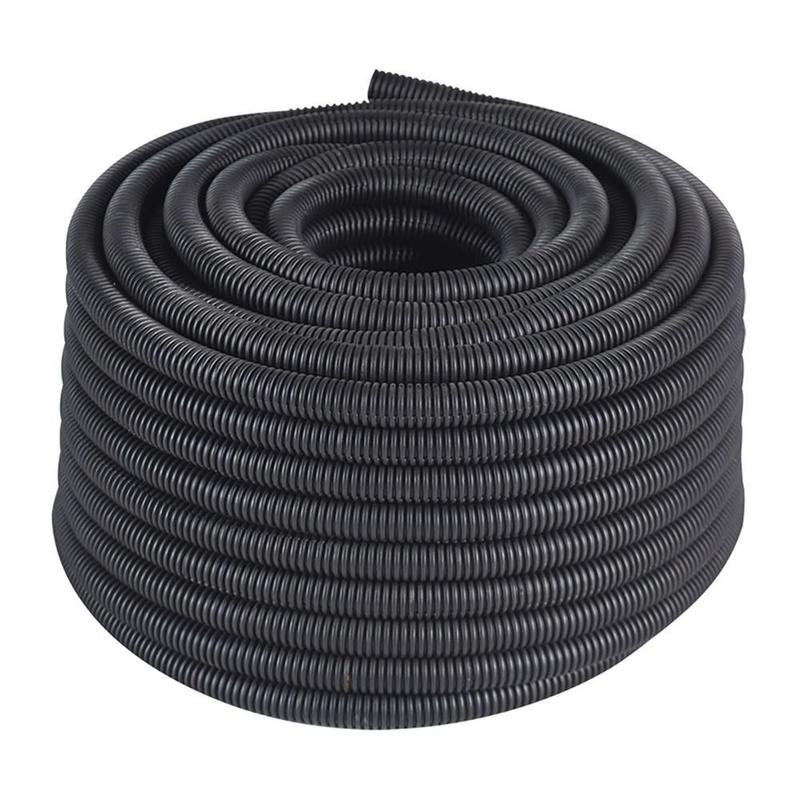 Eletroduto Corrugado em Pead 1 1/2'' com Fio Guia 50 Metros Preto ...