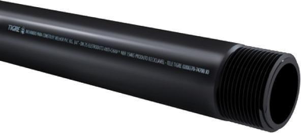 Eletroduto Rígido Roscável 3/4" 3m Preto Tigre - Conduíte / Eletroduto ...