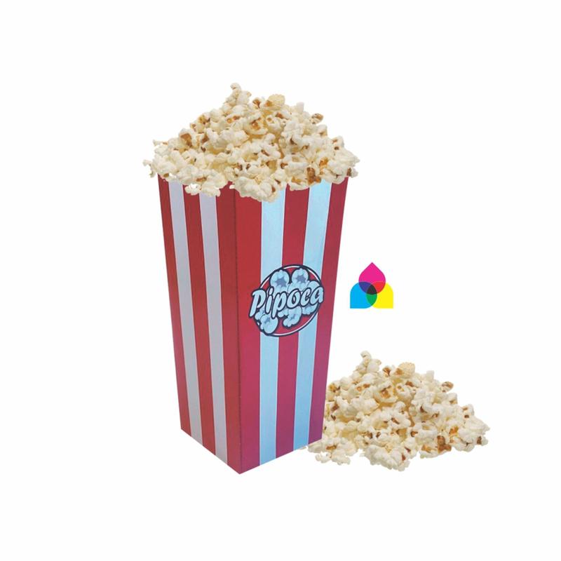 Embalagem Caixa Pipoca Gourmet M - 8x8x16 Cm - 1000 Unidades - LVC Pack ...