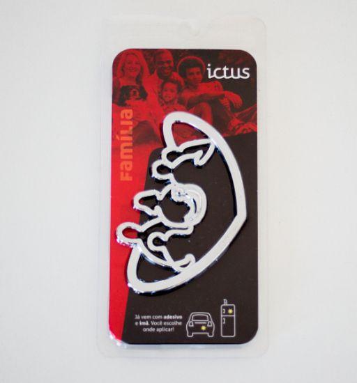 Emblema Adesivo Imã Família Cromado Plástico Ictus - Objetos de ...