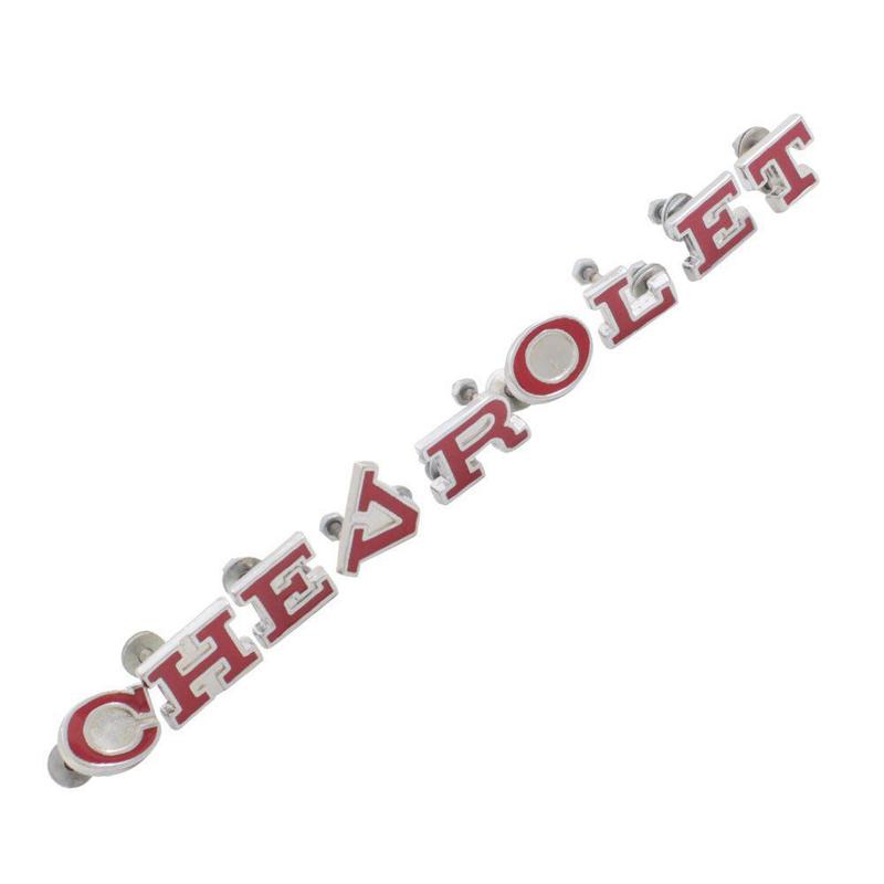 Emblema Dianteiro Letras Chevrolet Fundo Vermelho GM Opala Caravan ...