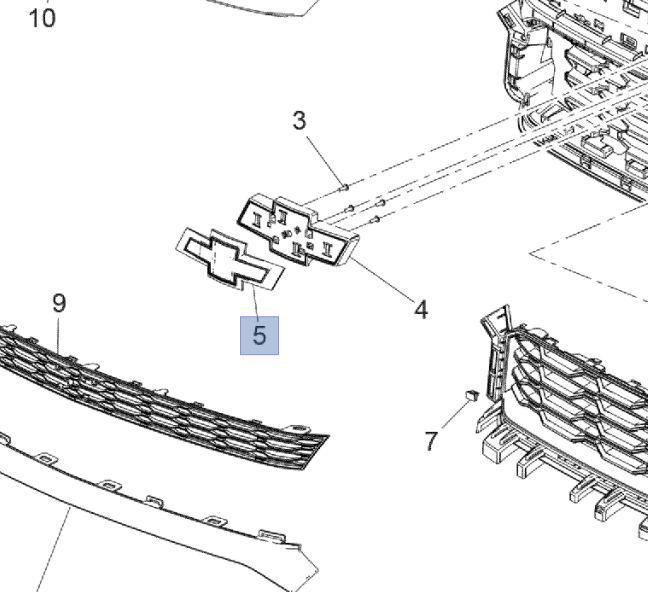 Emblema Grade Dianteira Original Gm Chevrolet Cod.ref. S10 trailblazer ...