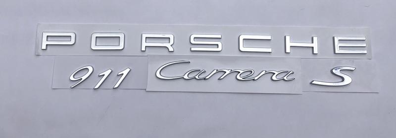 Emblema Letra Porsche + 911 + Carrera + S Cromado - OEM - Acabamentos ...