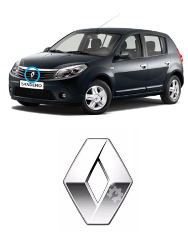 Emblema Logo Grade Dianteira Logan Sandero Original - Renault ...