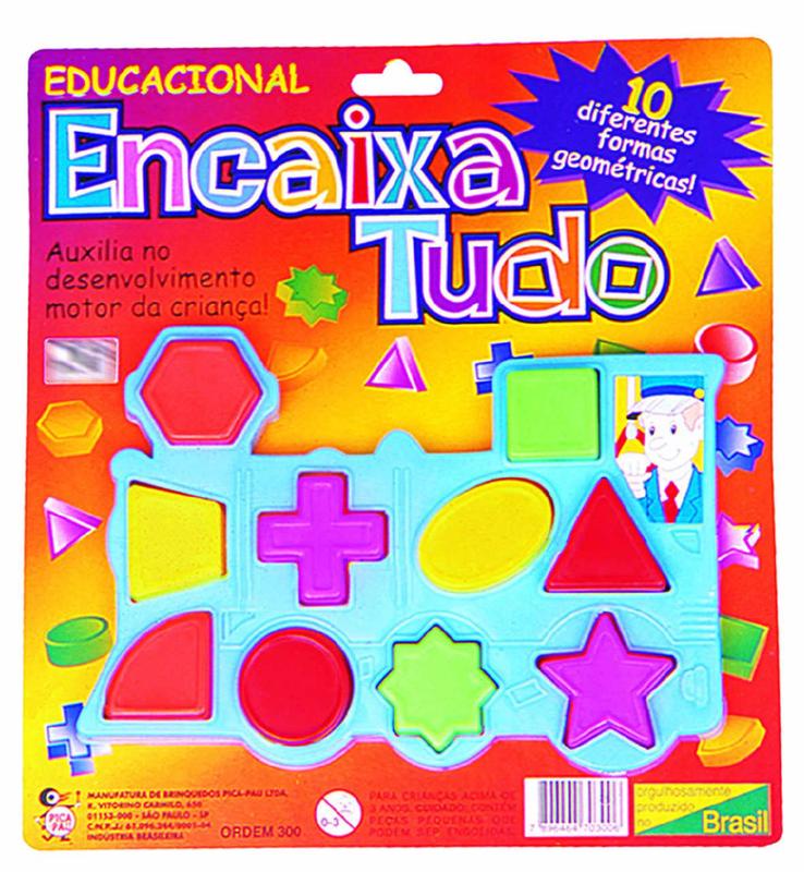 Encaixa Tudo Brinquedo Educacional 10 Formas Geométricas Para Encaixar ...