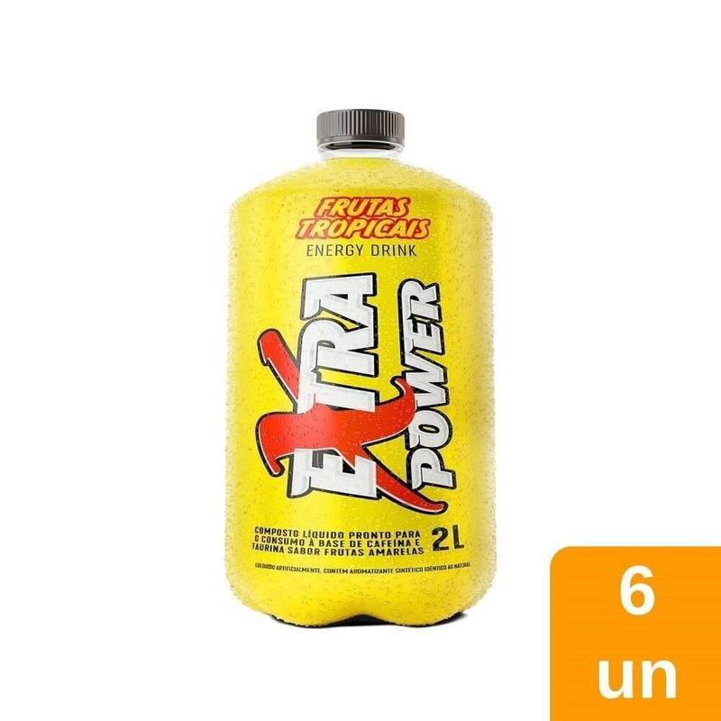 Energético Extra Power Frutas Tropicais 2000ml Embalagem com 6 Unidades ...