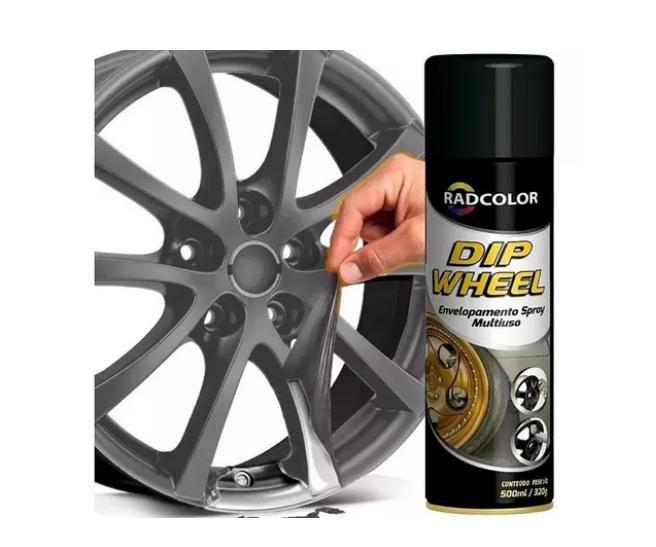 Envelopamento tinta liquido spray grafite fosco roda 500ml - RADNAQ ...